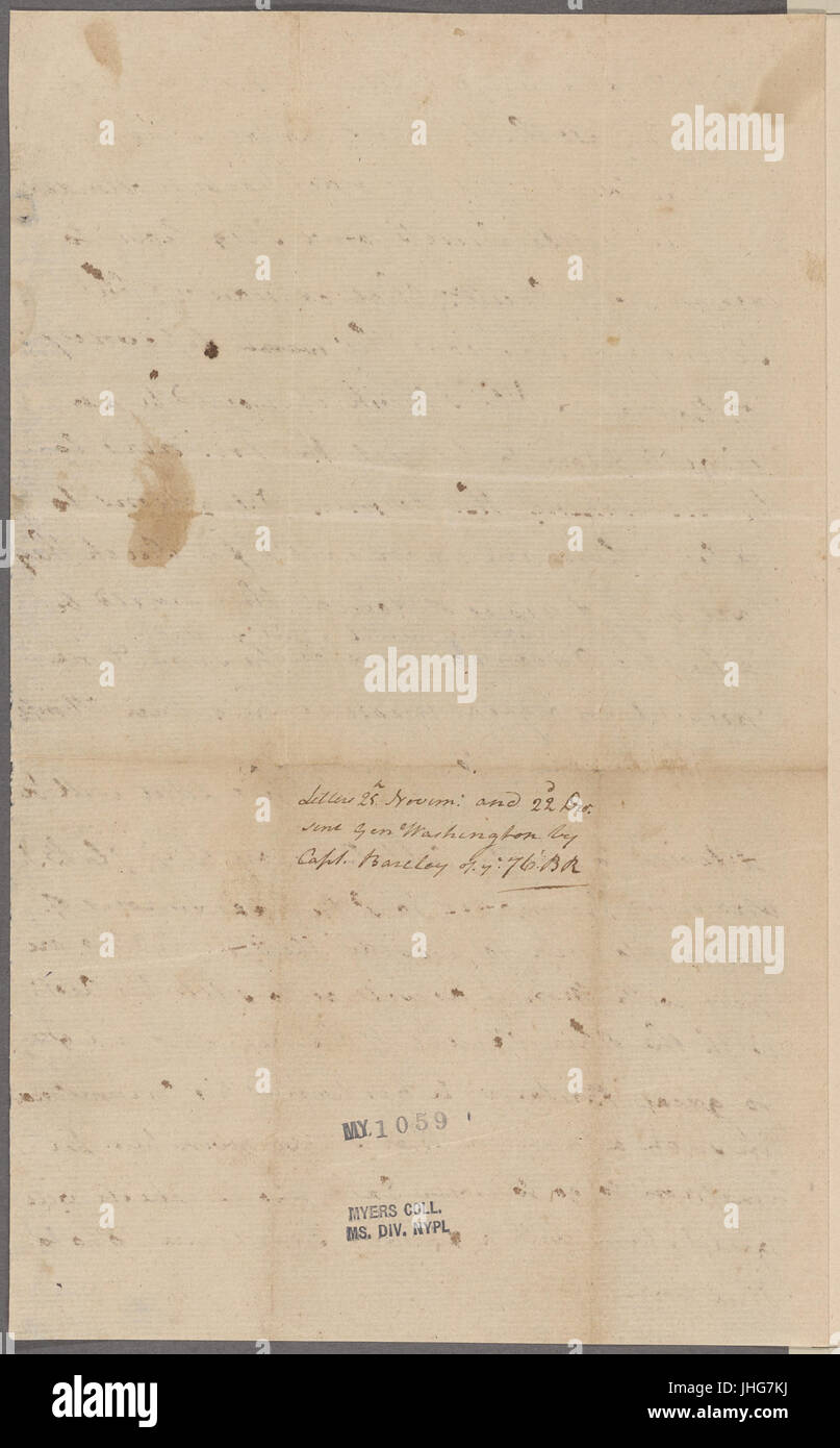 (Morgan, Daniel.) To George Washington (NYPL b11868620-5376429 Stock ...