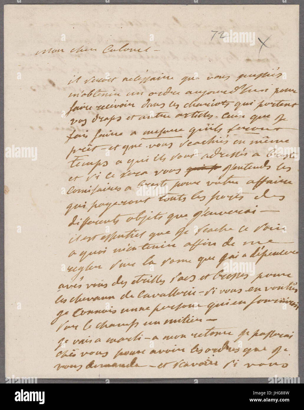 Armand, Colonel. To John Laurens (NYPL b11868620-5417300 Stock Photo ...