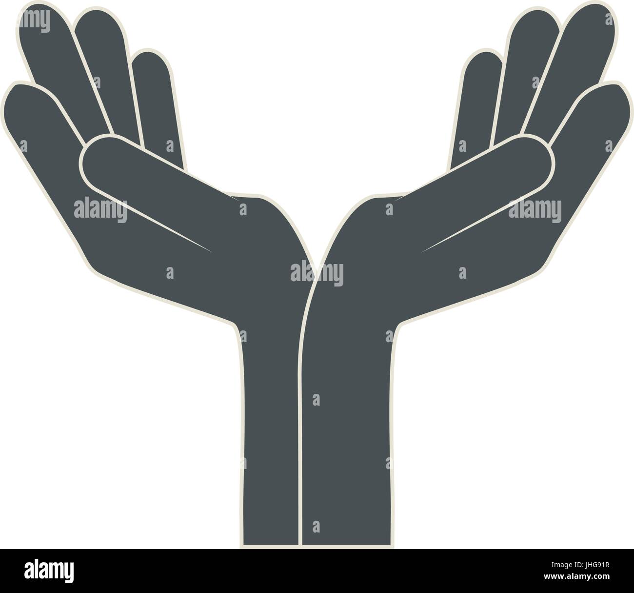 Hands with palms open icon vector illustration graphic design Stock ...