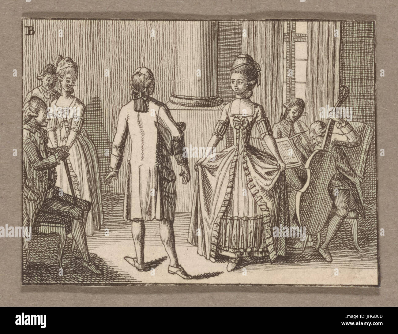 (Dancers bowing before the minuet-) (NYPL b19634071-5271494 Stock Photo ...
