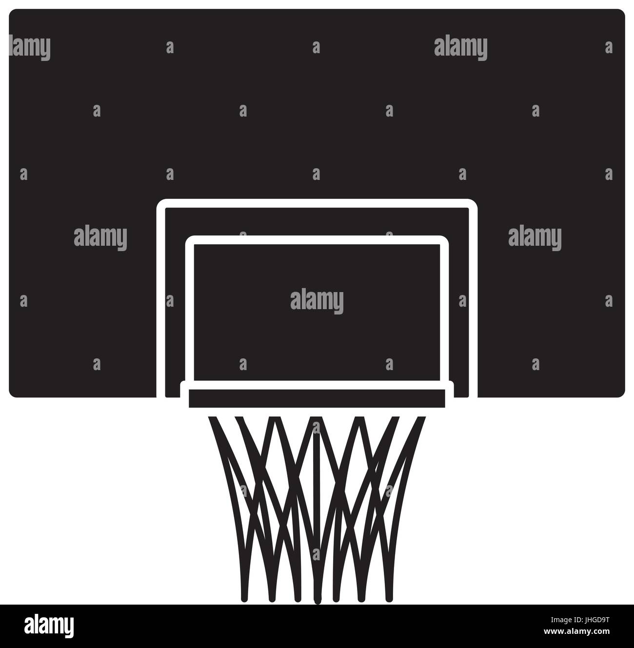 basketball backboard icon over white background vector illustration ...