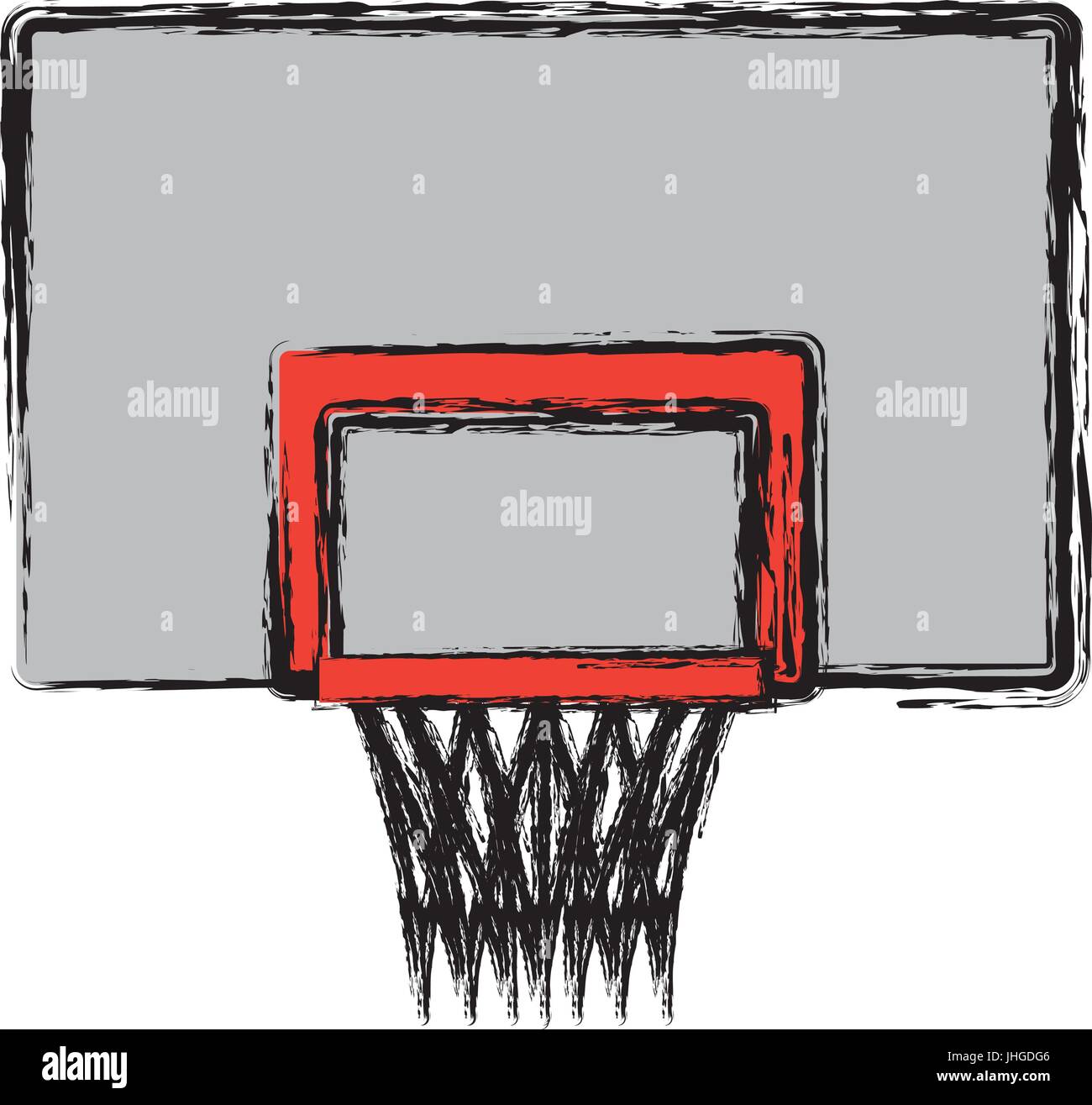 basketball backboard icon over white background vector illustration ...