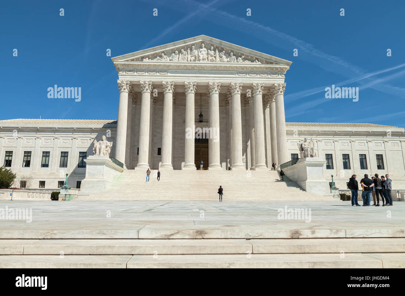 The architectural structures of the US Supreme Court in Washington D.C ...