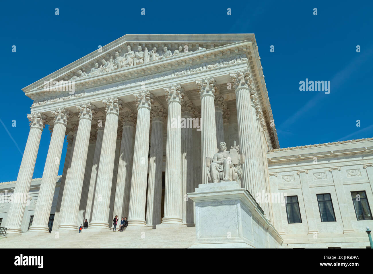 The exterior structures of the US Supreme Court in Washington D.C Stock ...