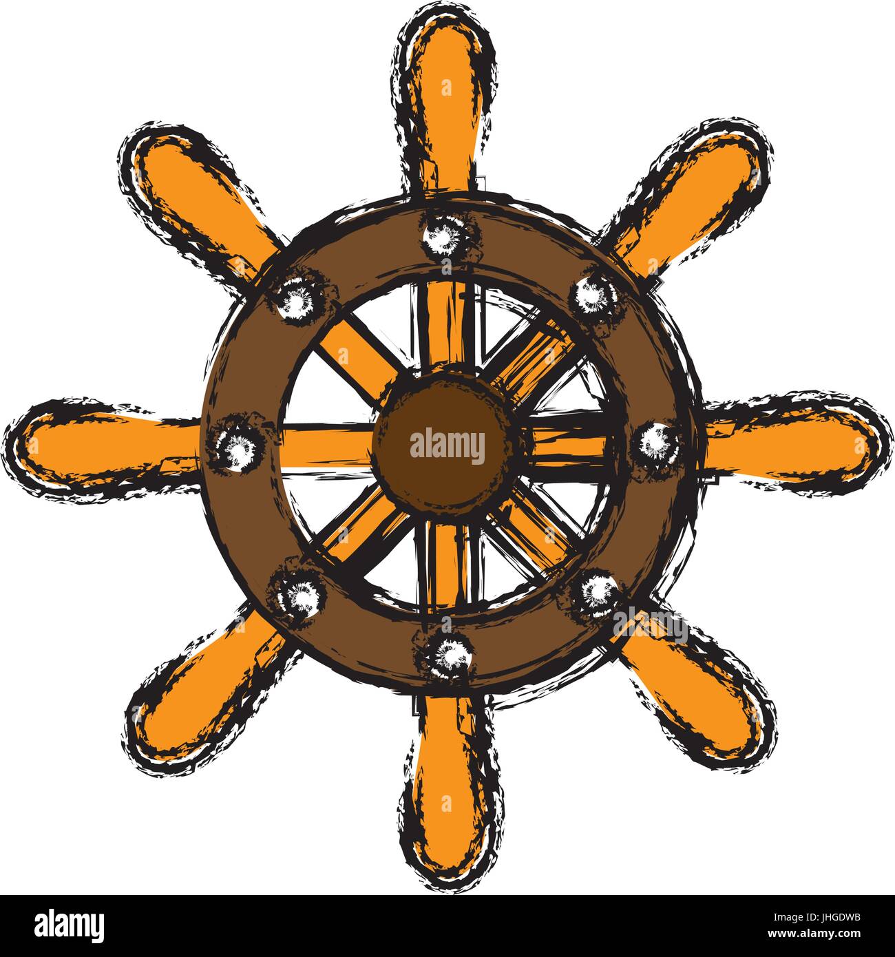 rudder icon over white background vector illustration Stock Vector ...