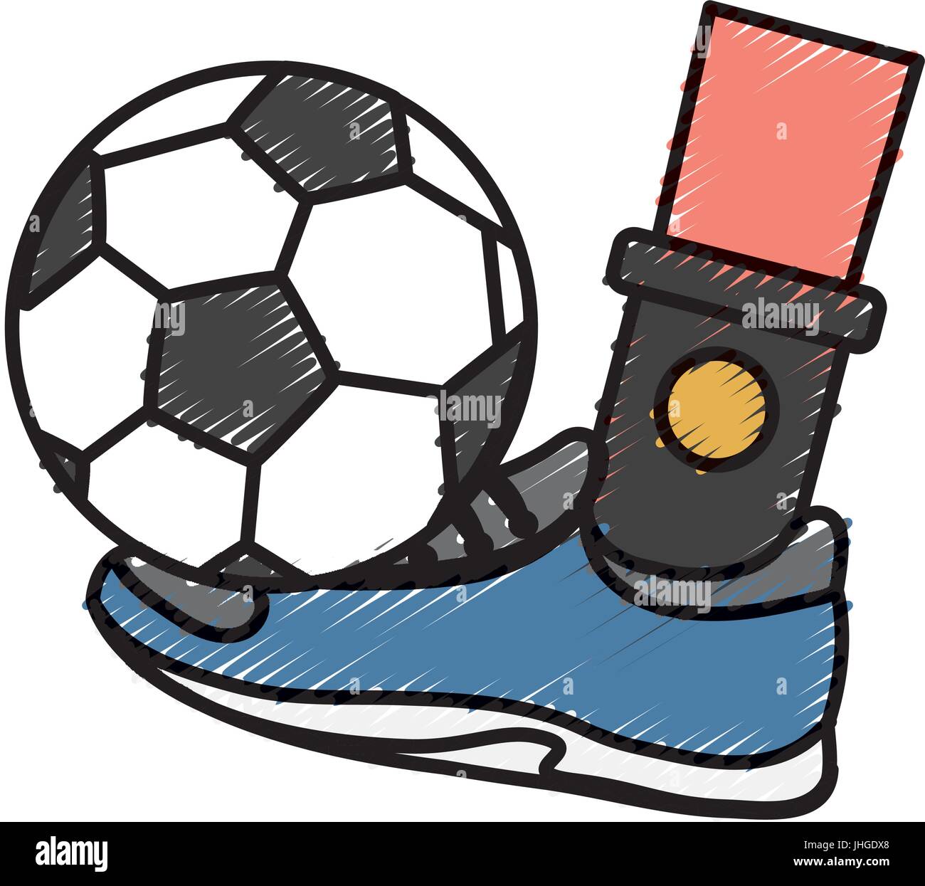 foot and soccer ball icon over white background vector illustration ...