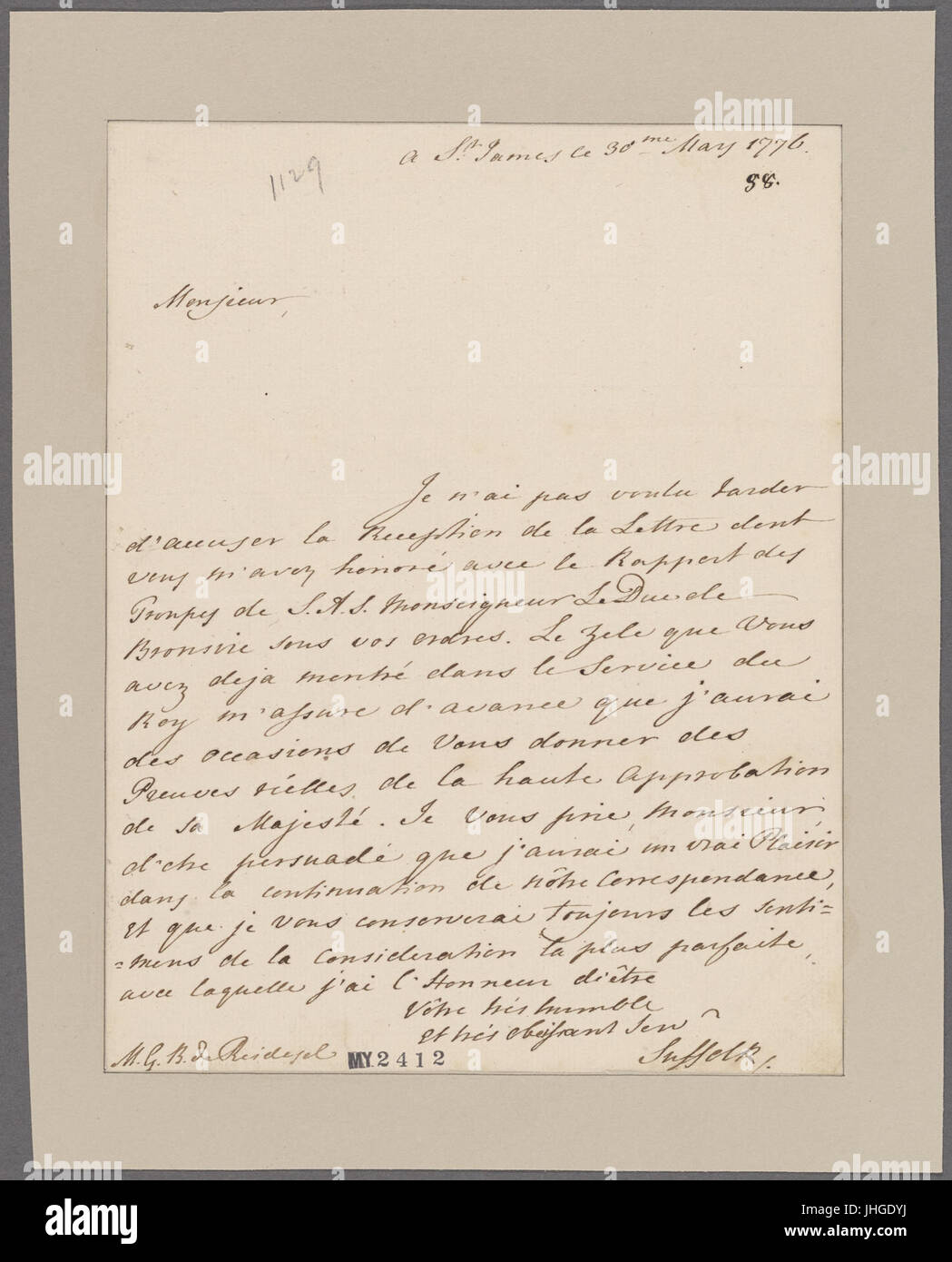 Suffolk. St. James. To Baron Riedesel (NYPL b11868620-5404394 Stock ...