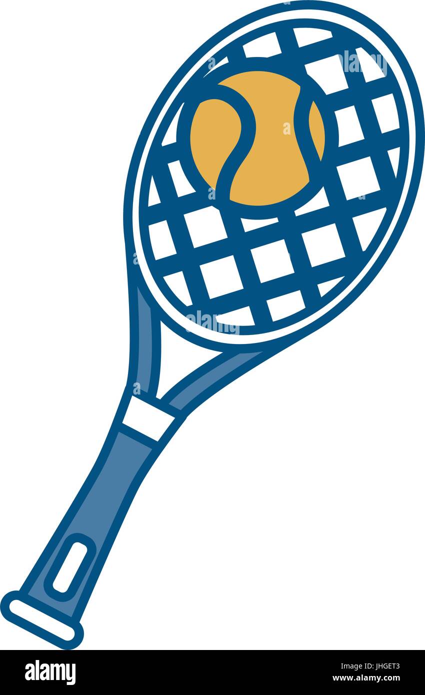 tennis racket and ball icon over white background vector illustration ...