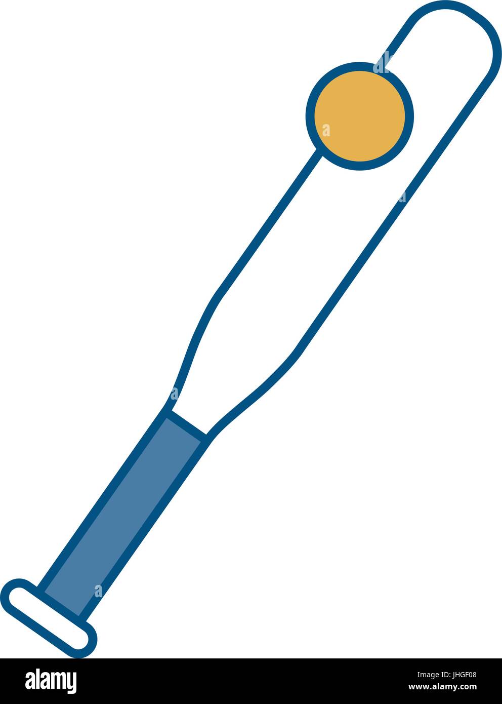 baseball bat and ball icon over white background vector illustration ...