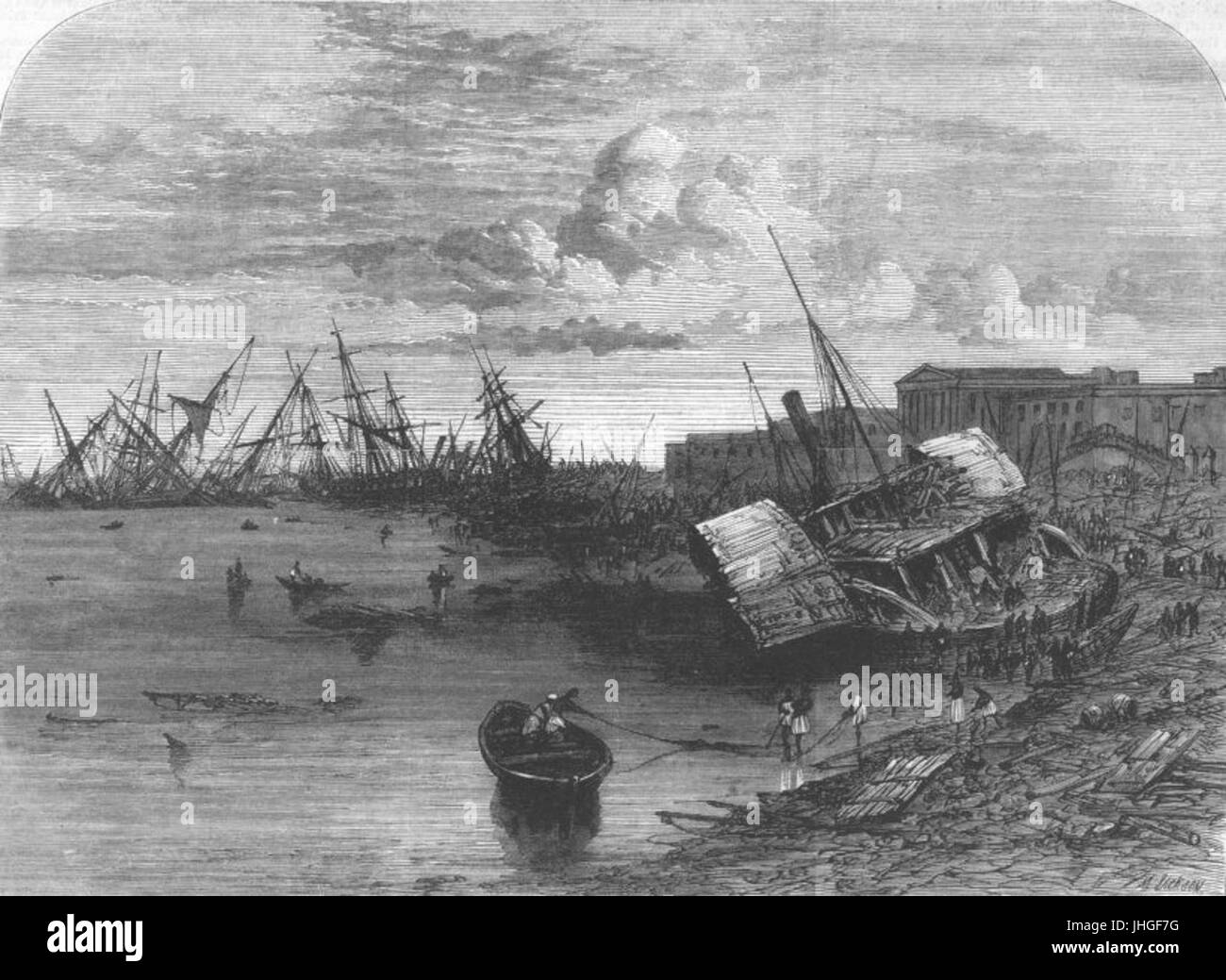 Effects of the cyclone at Calcutta from the Illustrated London News ...
