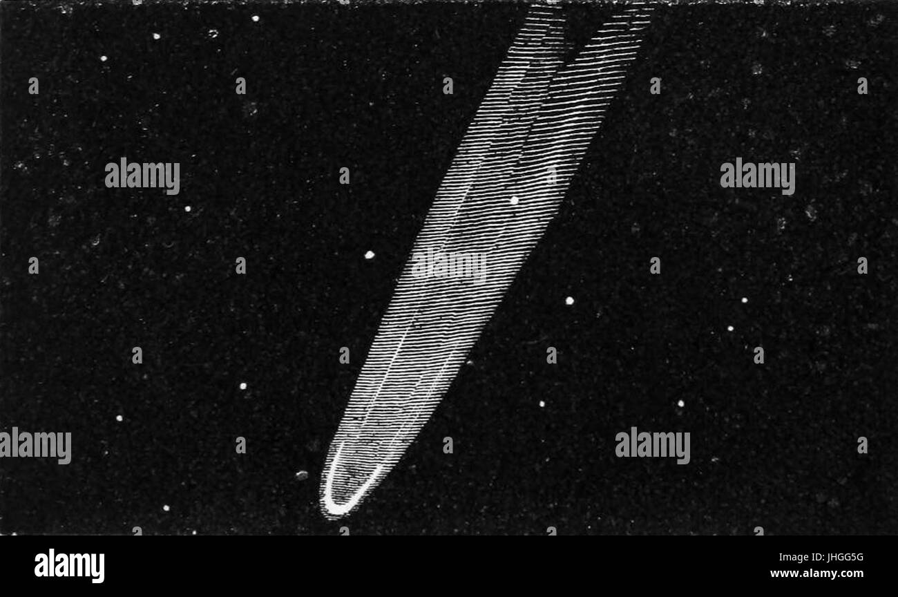 Sky earth comet Black and White Stock Photos & Images - Alamy