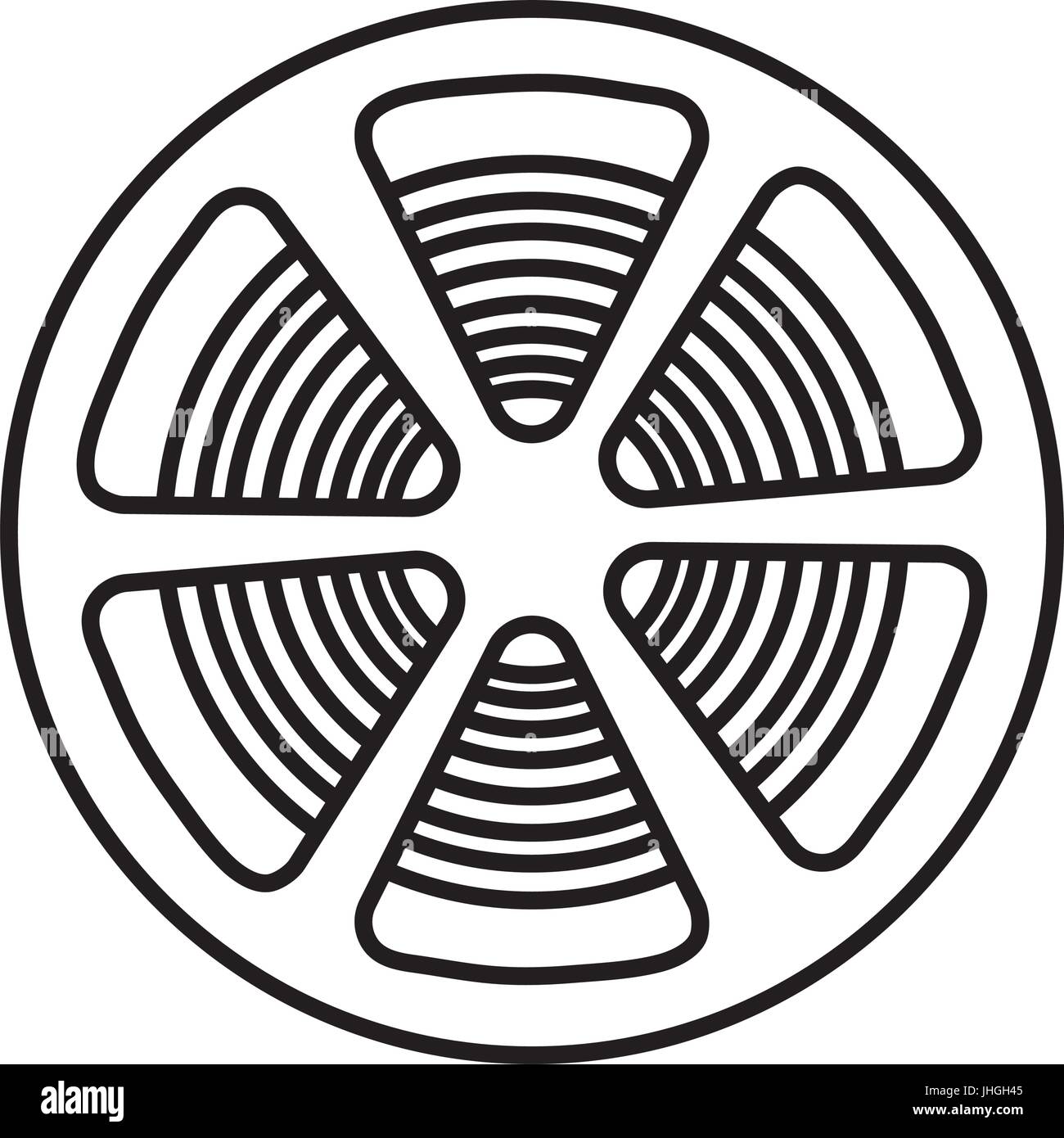 cinema film tape reel icon over white background vector illustration ...