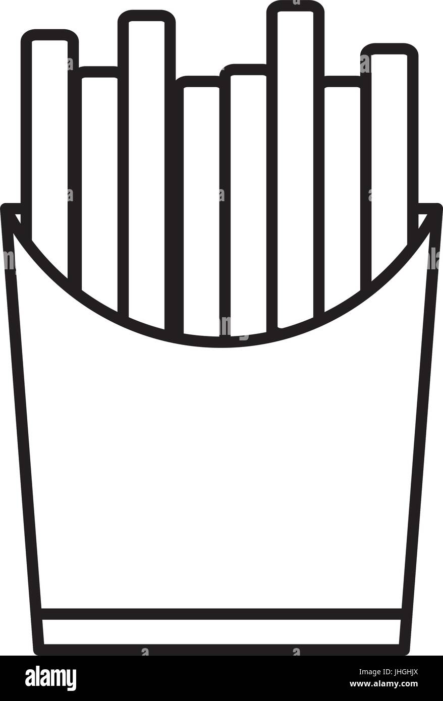 french fries box icon over white background vector illustration Stock ...