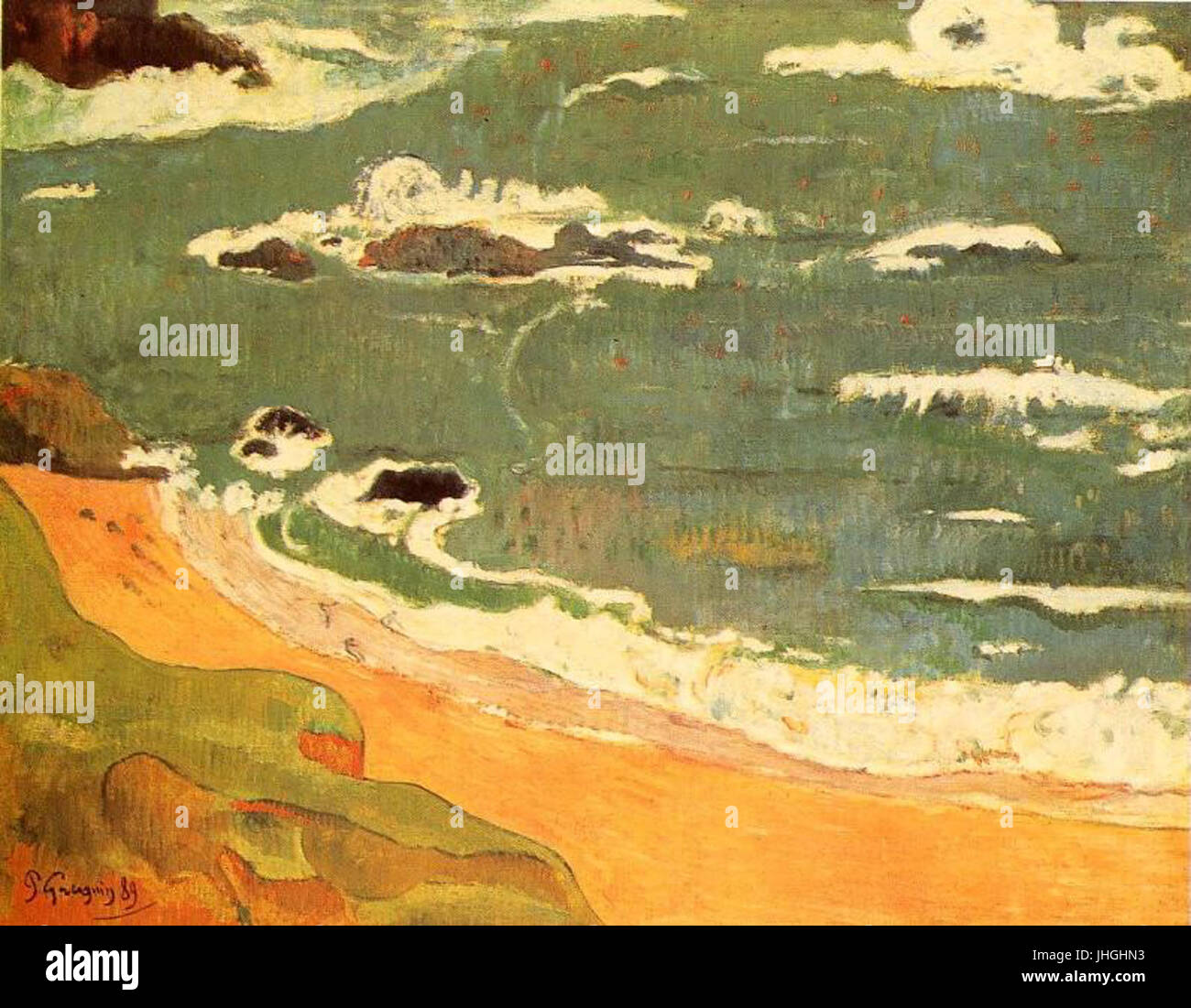 Gauguin1889 La Plage au Pouldu Stock Photo - Alamy