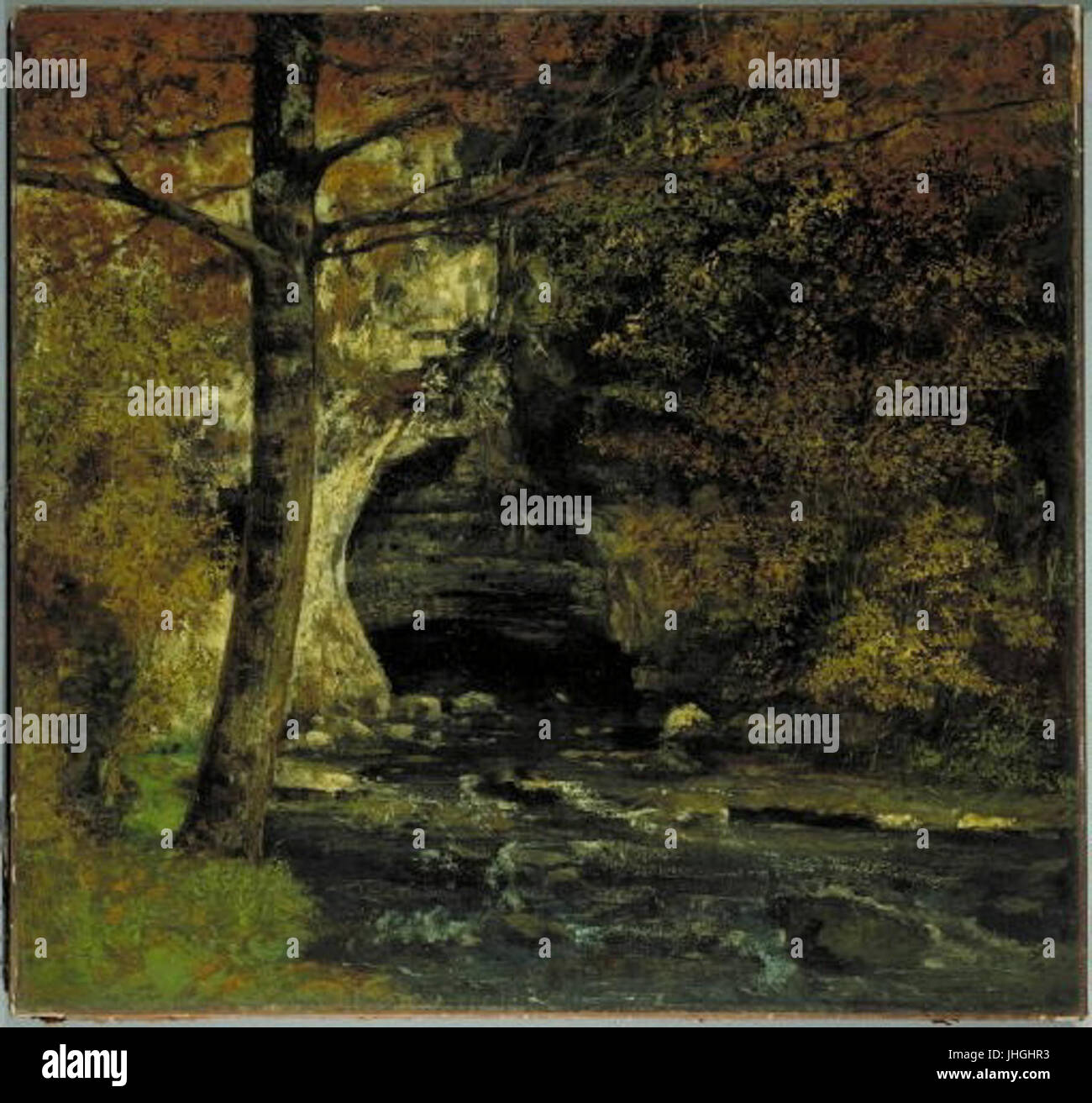 Gustave Courbet 1819-1877 - Lesni sluj V lese Stock Photo - Alamy