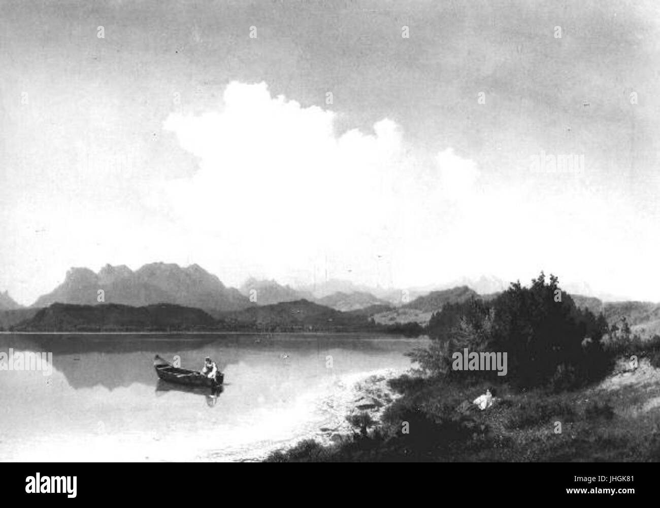 Max Haushofer 12. 9. 1811-24. 8. 1866 - Alpske jezero - Brienzersee ...