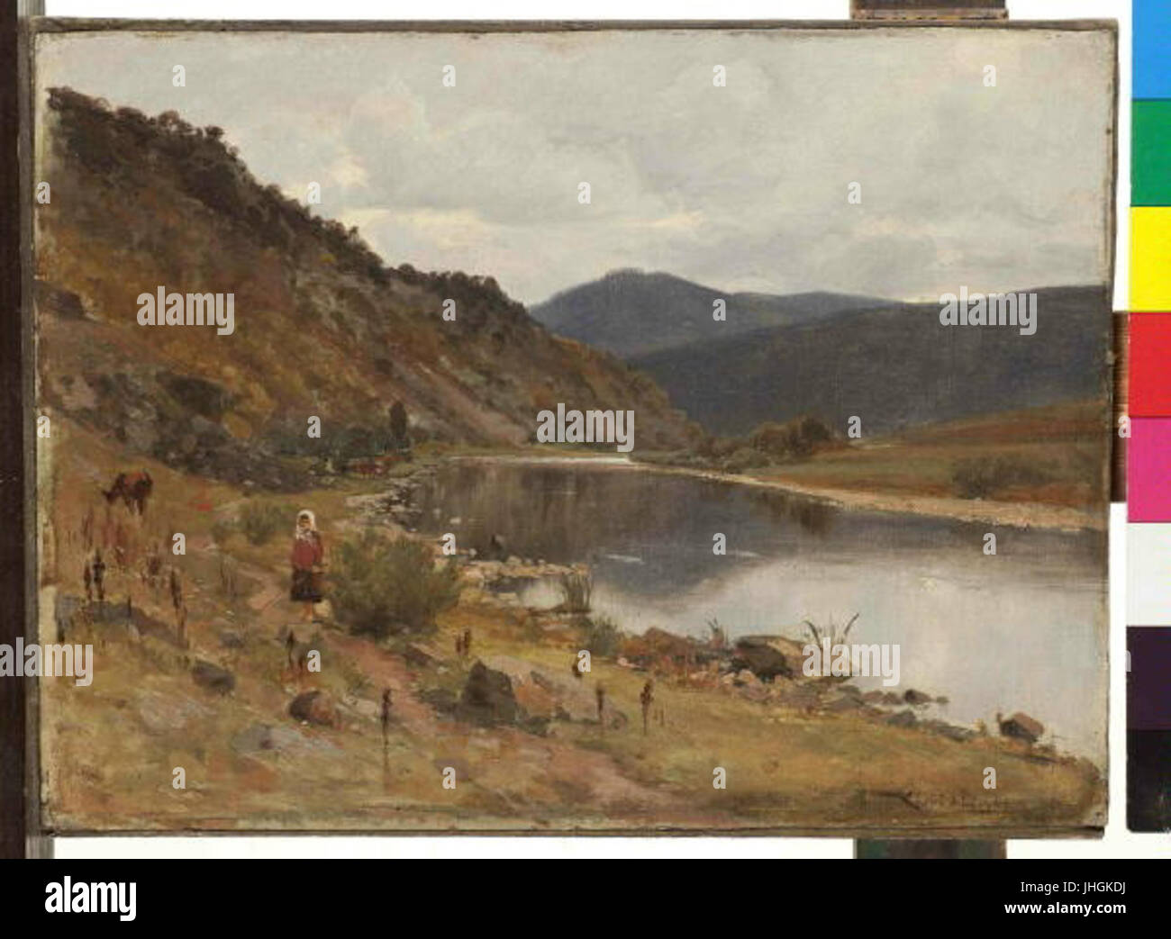 Karel Liebscher 23.2.1851-20.4.1906 - Krajina na Sazave Stock Photo - Alamy