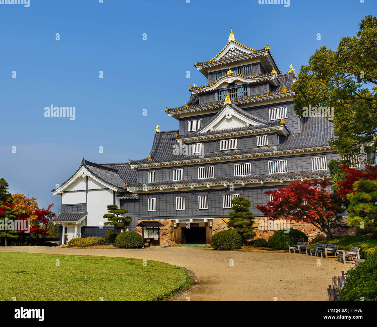 Okayama Castle or Crow Castle in Okayama Stock Photo - Alamy