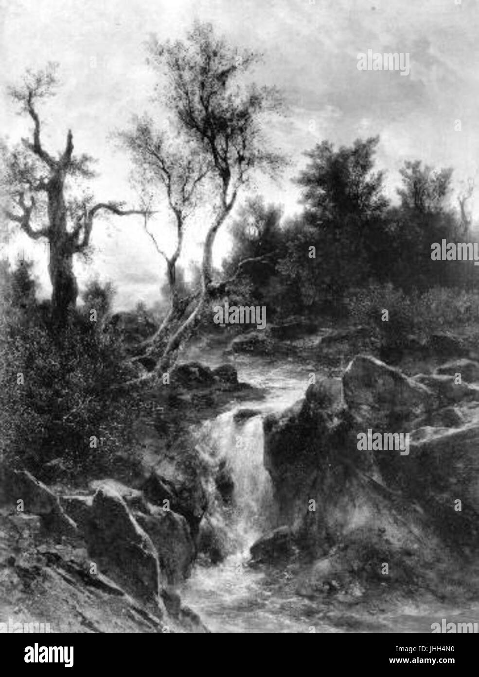 Julius Marak 21. 3. 1832-8. 10. 1899 - Krajina s vodopadem Stock Photo ...