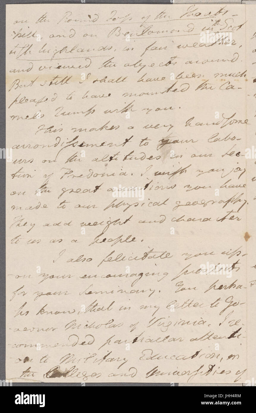 A letter from Samuel L. Mitchell in New York to Captain A. Partridge ...