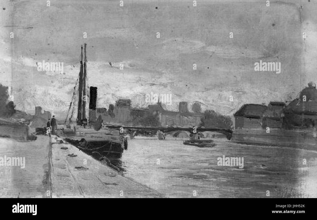 Karel Liebscher 23.2.1851-20.4.1906 - Nabrezi v Parizi Stock Photo - Alamy