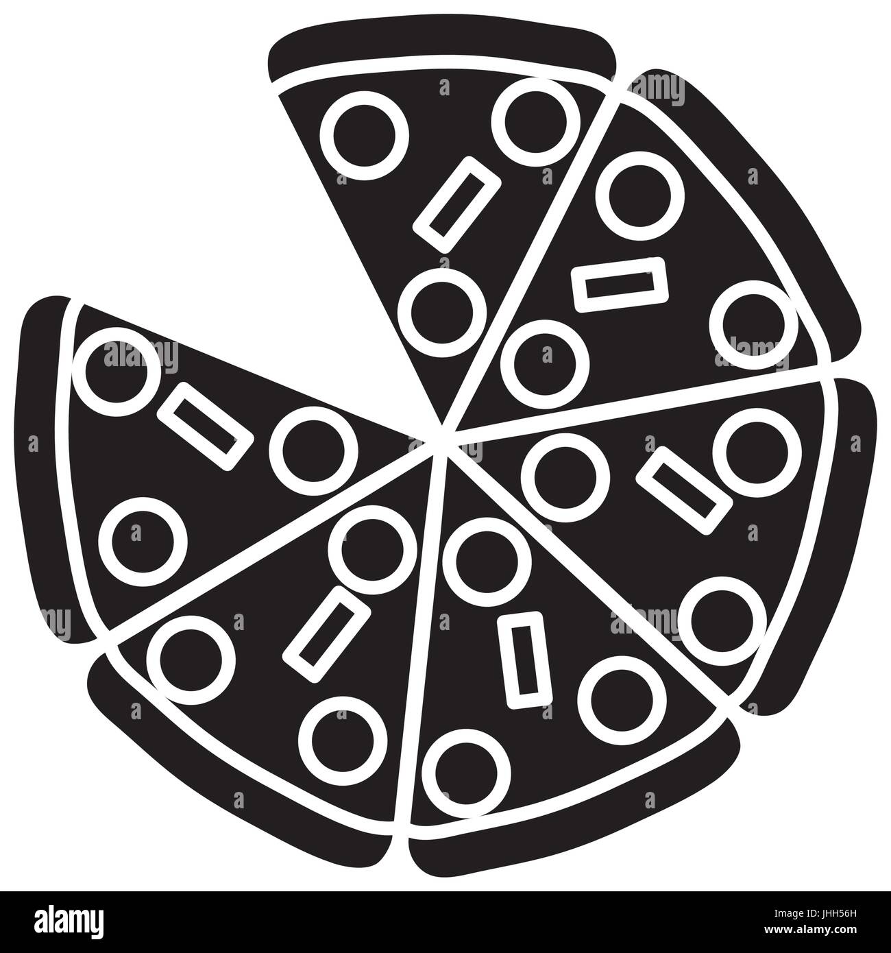 pizza icon over white background vector illustration Stock Vector Image ...