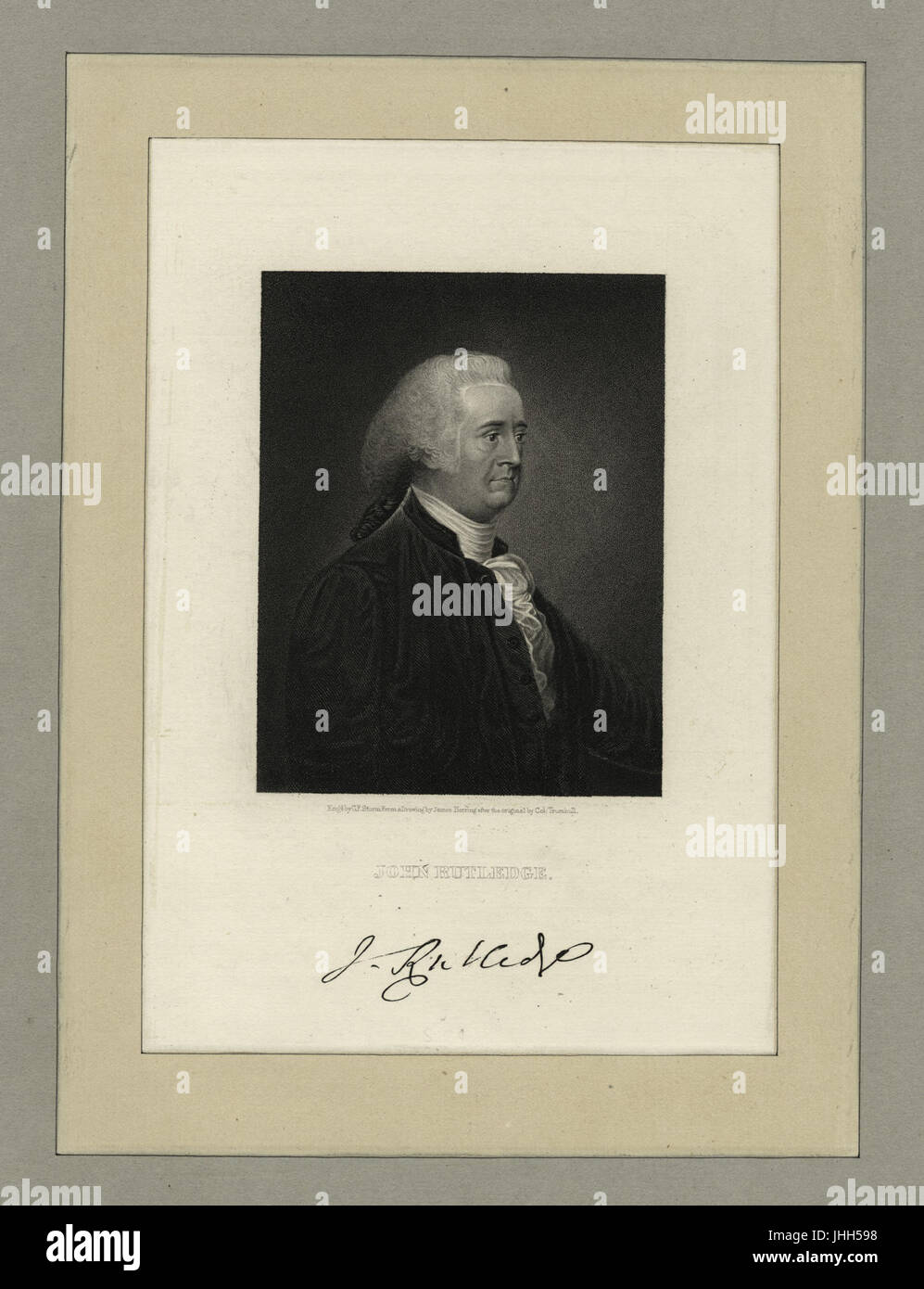 A portrait of John Rutledge, an American lawyer and judge who was a ...