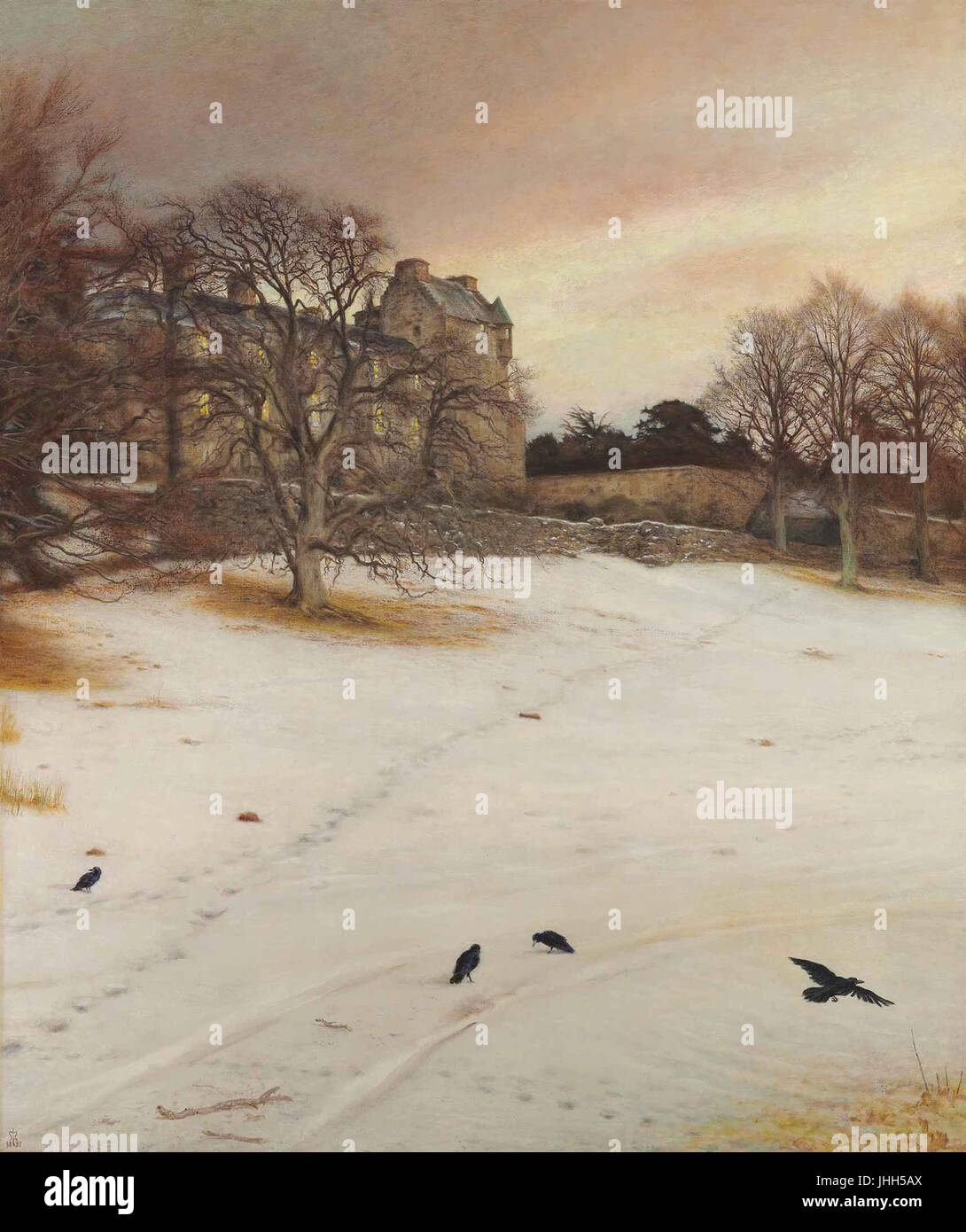 John Everett Millais - Christmas Eve Stock Photo - Alamy