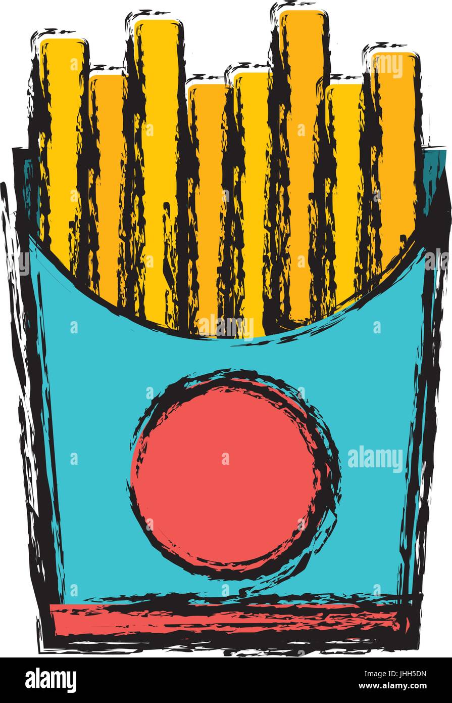 french fries box icon over white background vector illustration Stock ...