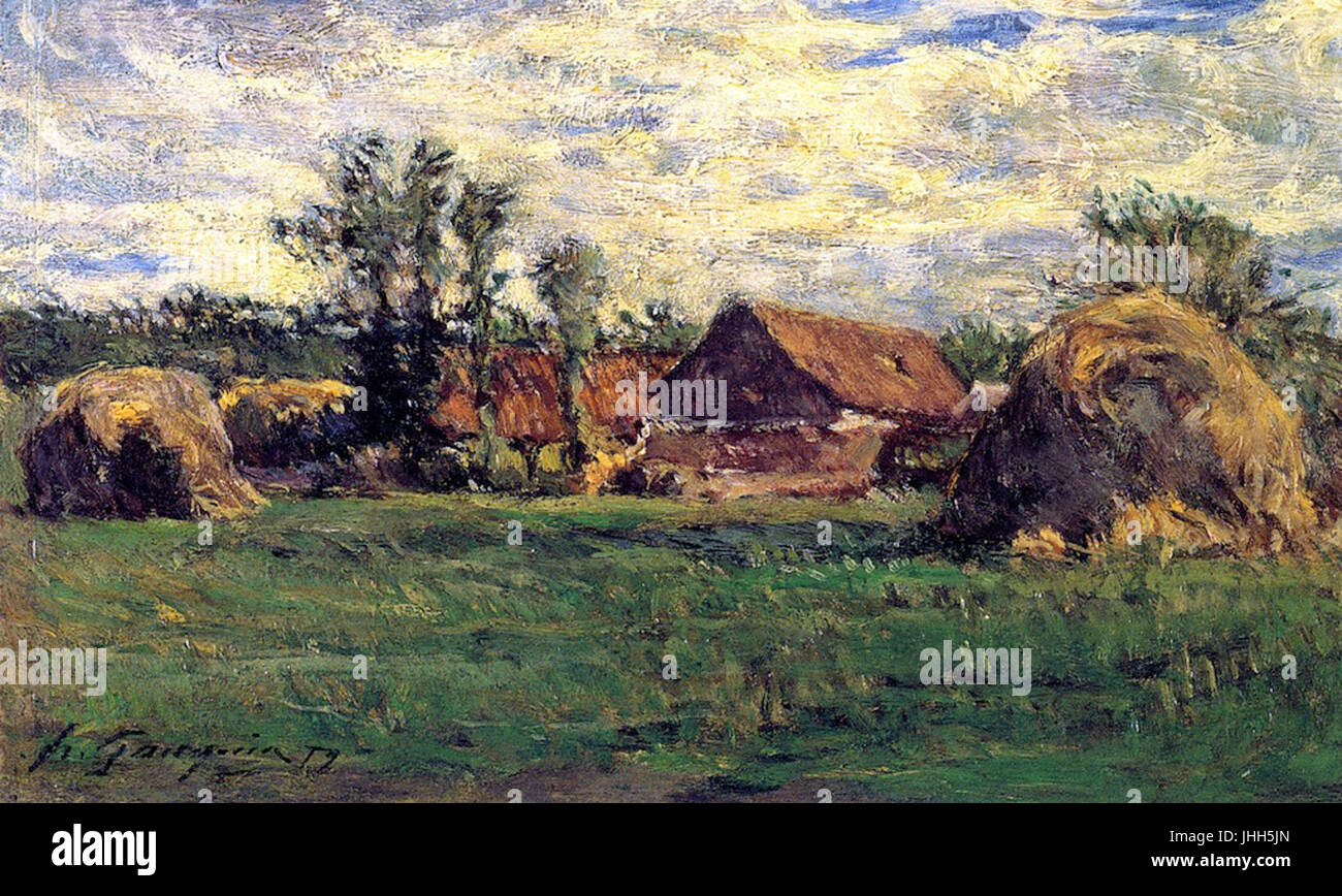 Gauguin 1879 Les Meules Stock Photo - Alamy