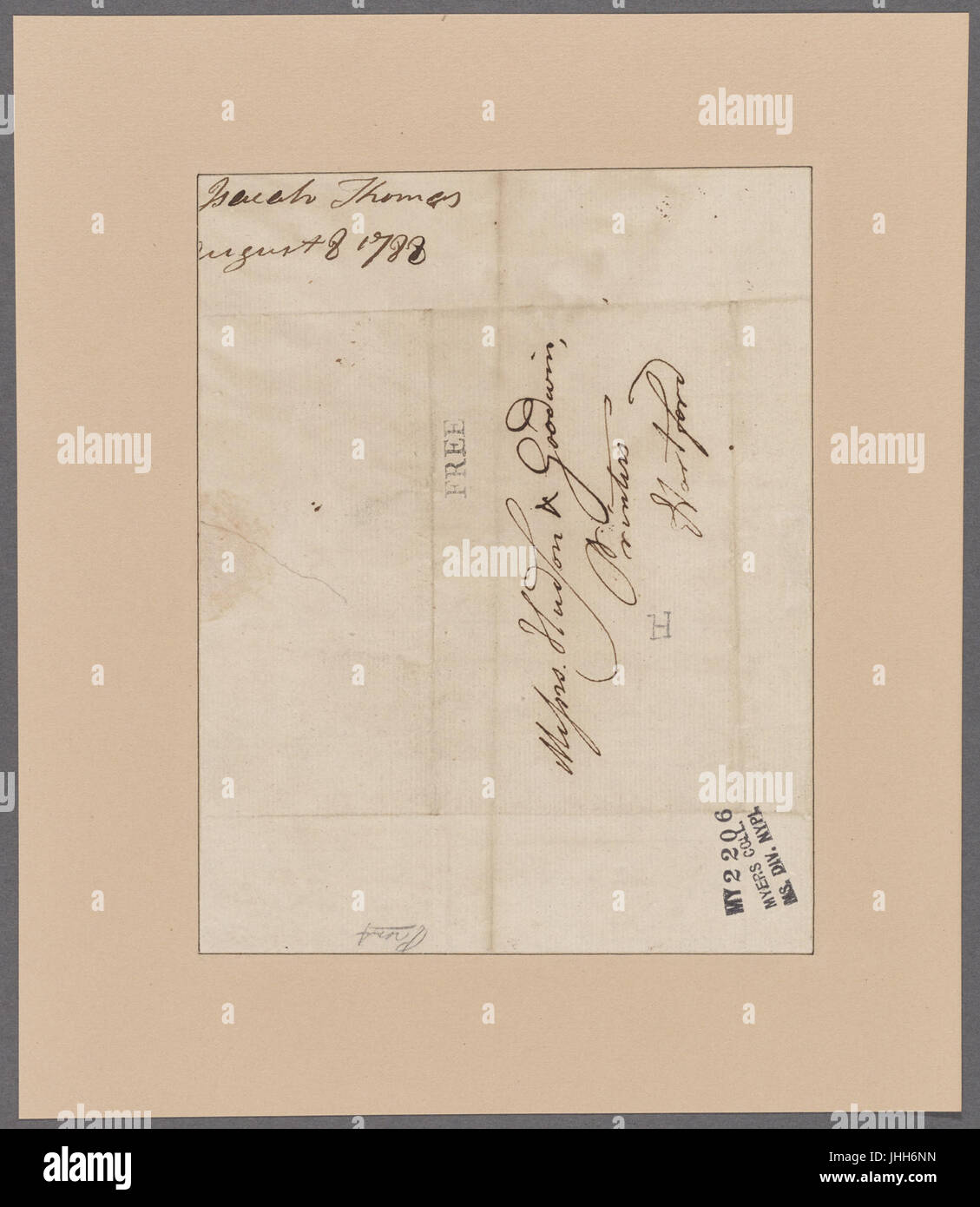 Thomas, Isaiah. Worcester. To Mssrs. Hudson and Goodwin (NYPL b11868620 ...