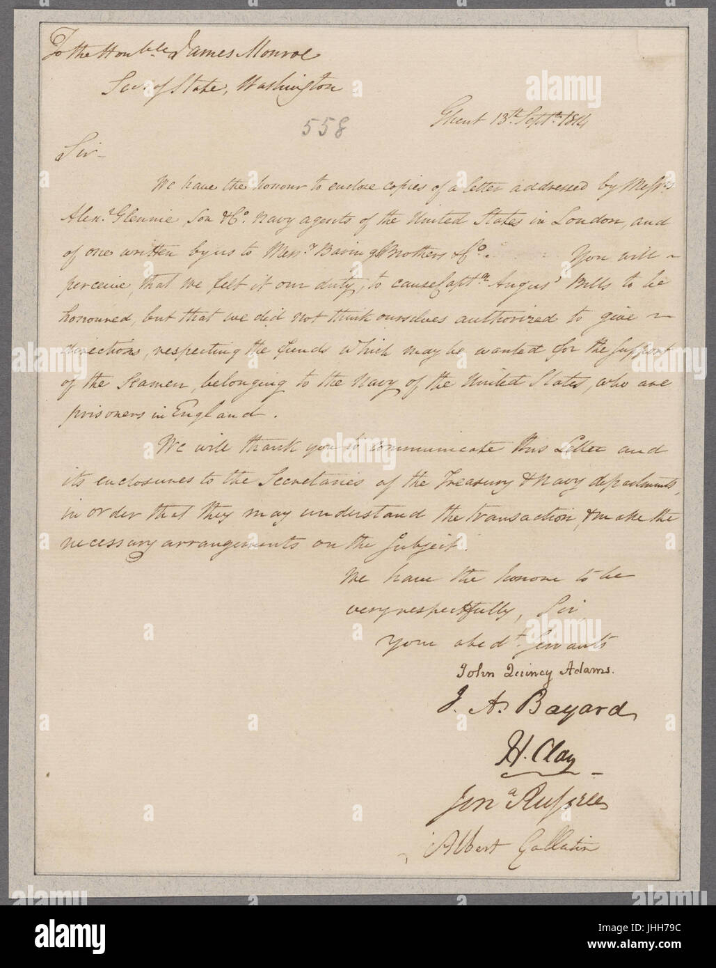 John quincy adams james monroe hi-res stock photography and images - Alamy