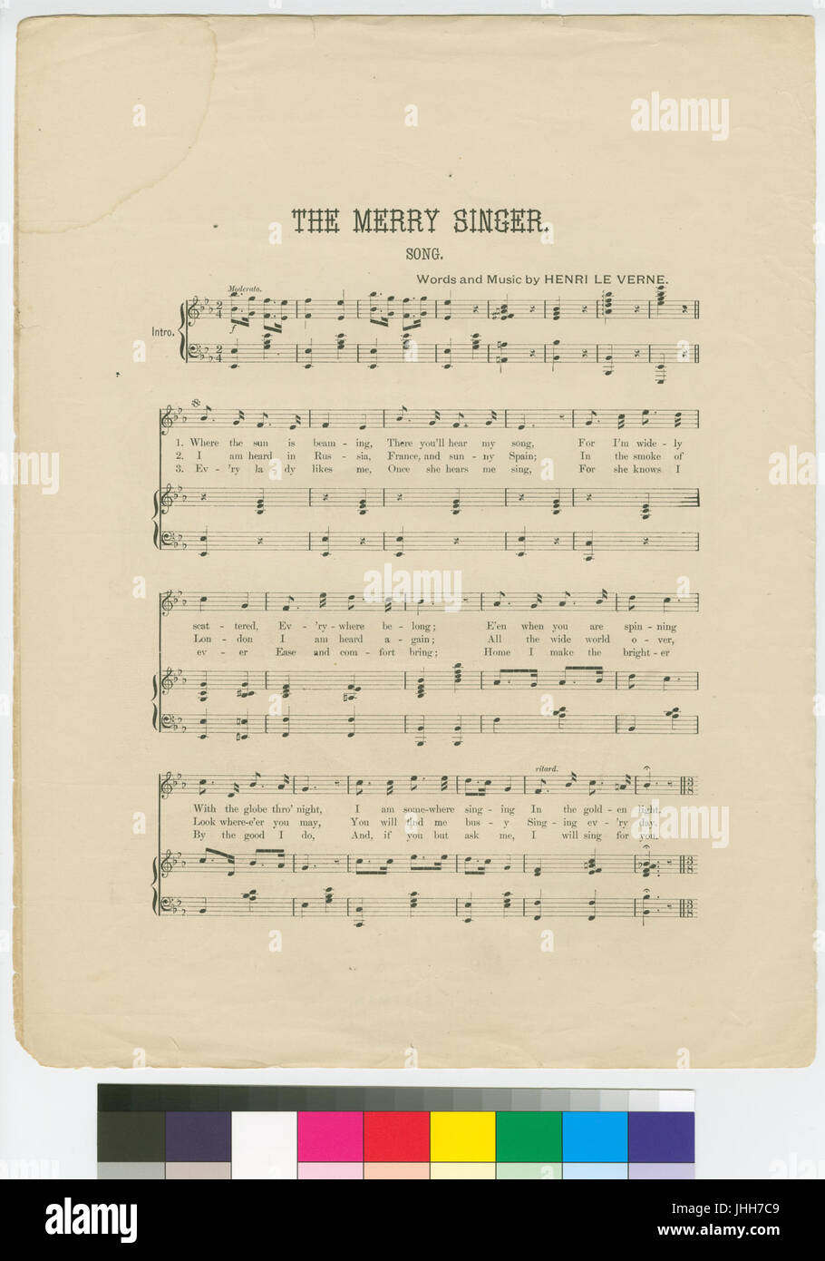 The merry singer (NYPL Hades-447710-1688927 Stock Photo - Alamy