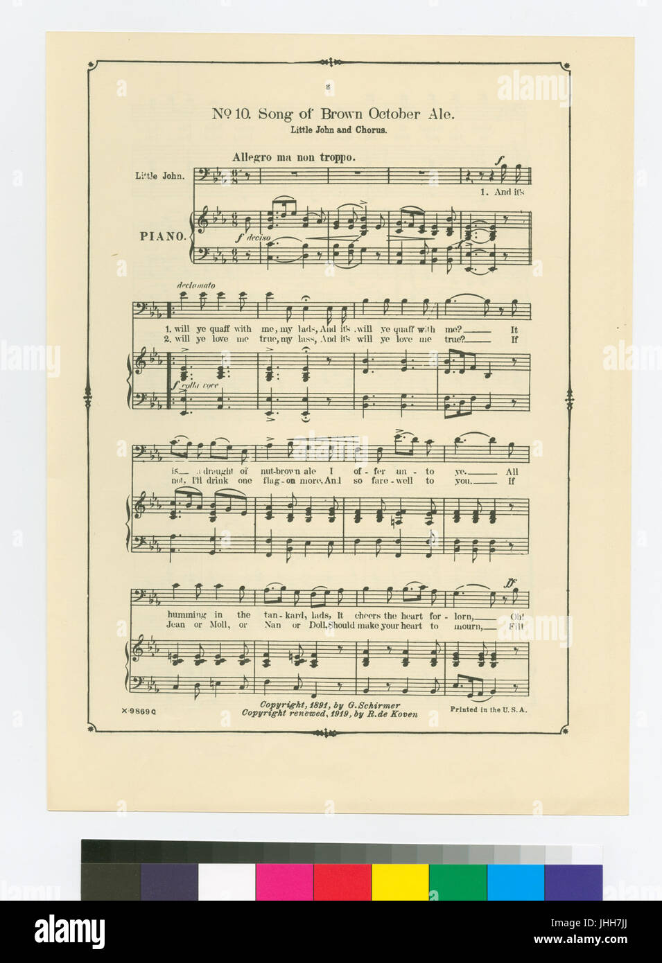 Song of brown October ale (NYPL Hades-447736-1689739 Stock Photo - Alamy