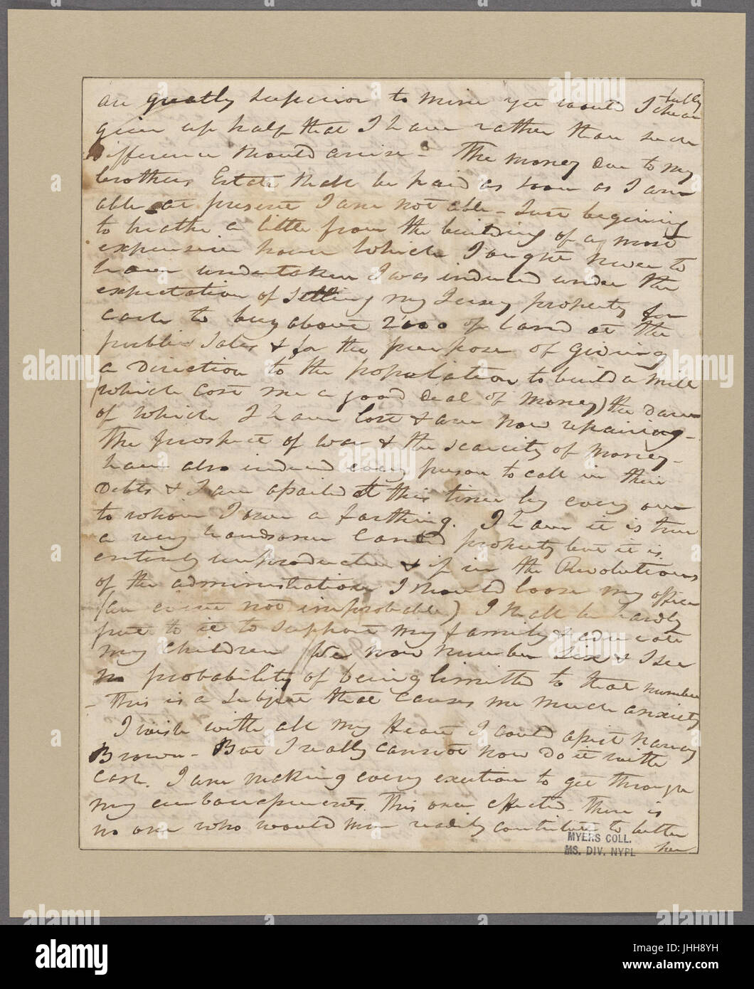 William henry harrison letters hi-res stock photography and images - Alamy