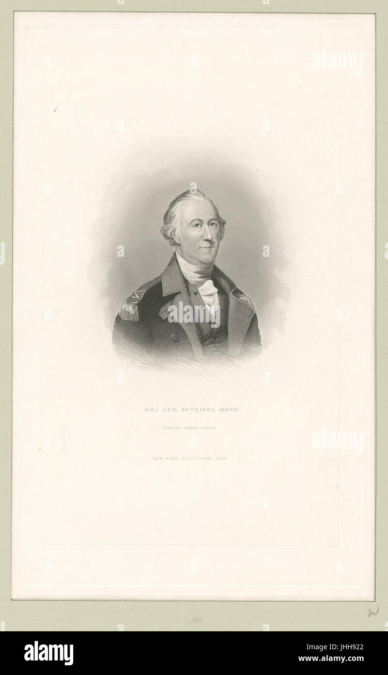 This portrait depicts Major General Artemas Ward, a prominent figure in ...