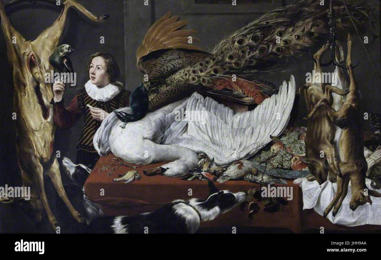 Frans Snyders - Game Larder Still Life Hung Game with a Swan and a ... Frans Snyders - Game Larder Still Life Hung Game with a Swan and a ...