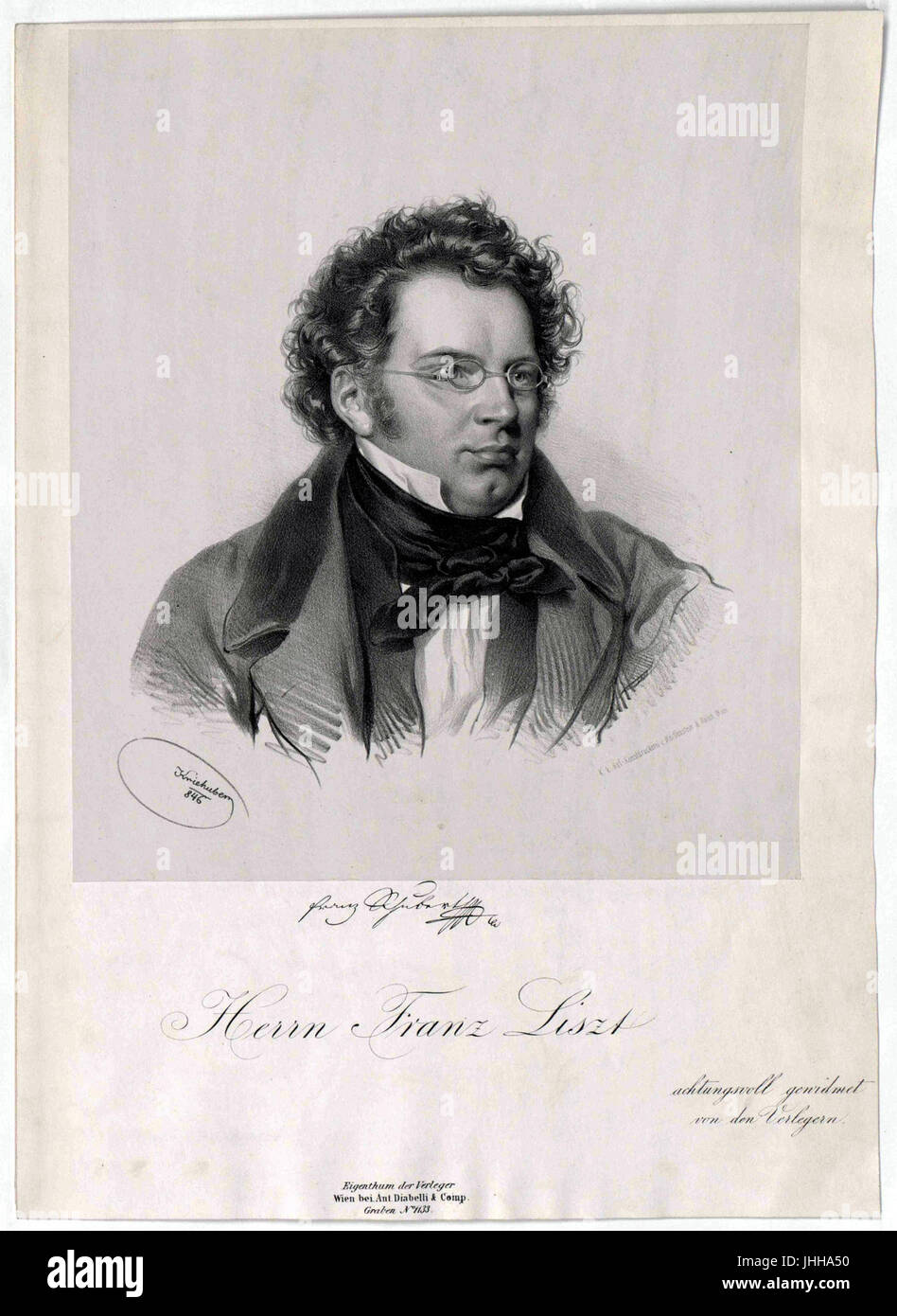 Schubert franz composer lithograph hi-res stock photography and images ...