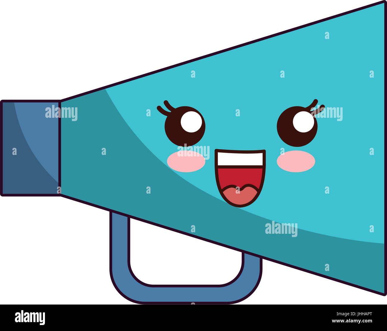 kawaii megaphone icon Stock Vector Image & Art - Alamy