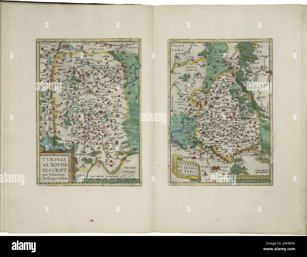Maps of Thuringia and of the province of Meissen by Abraham Ortelius ...