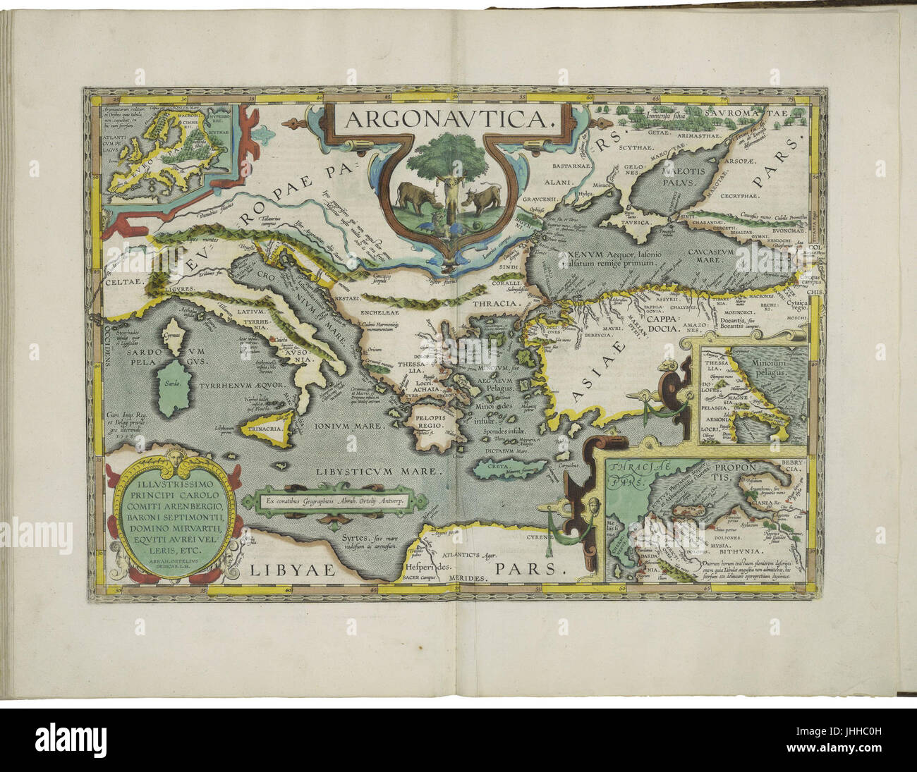 Maps of the Argonautica by Abraham Ortelius Stock Photo - Alamy