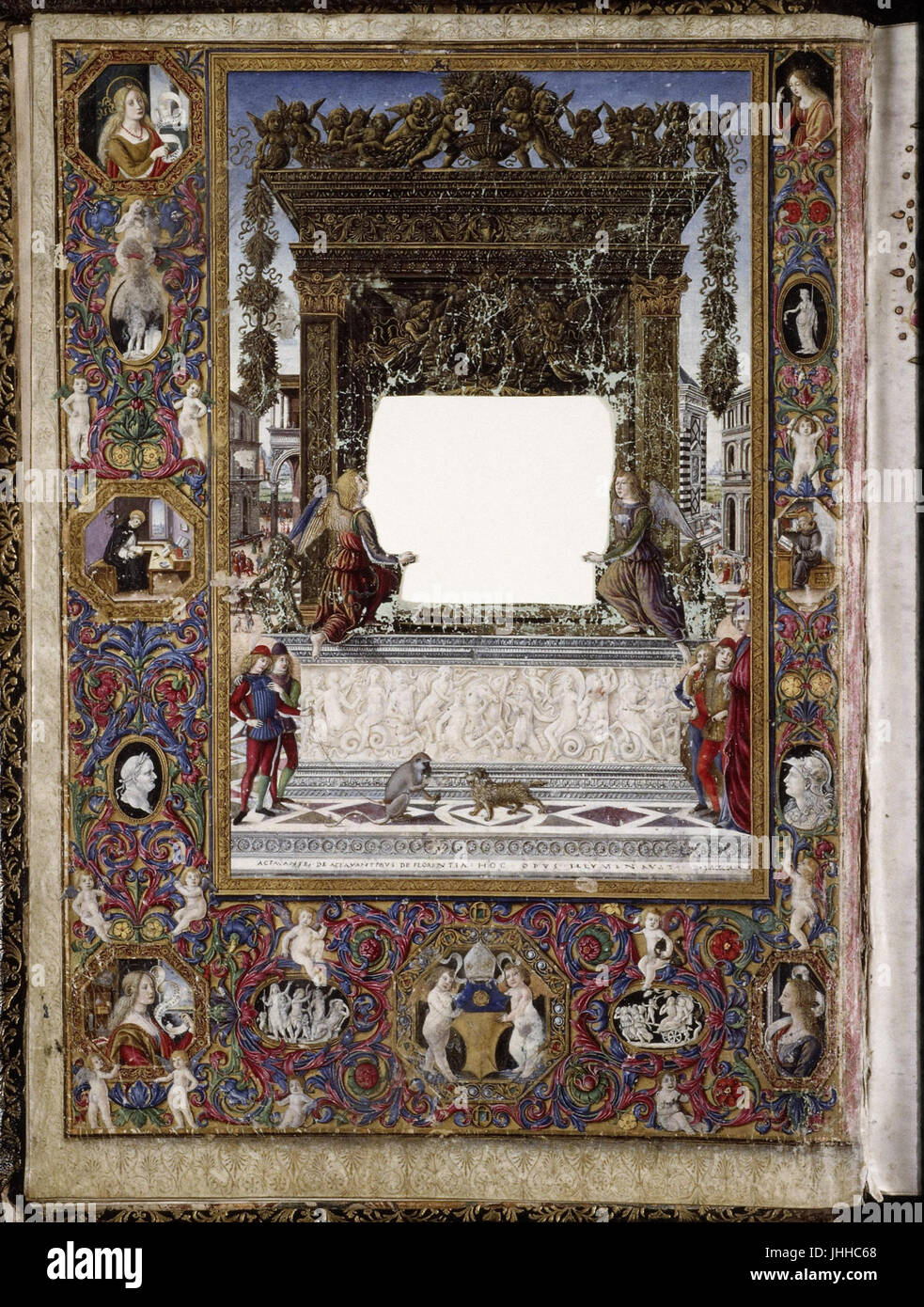 Missel de Thomas James - BM Lyon Ms5123 f006v (frontispice Stock Photo ...