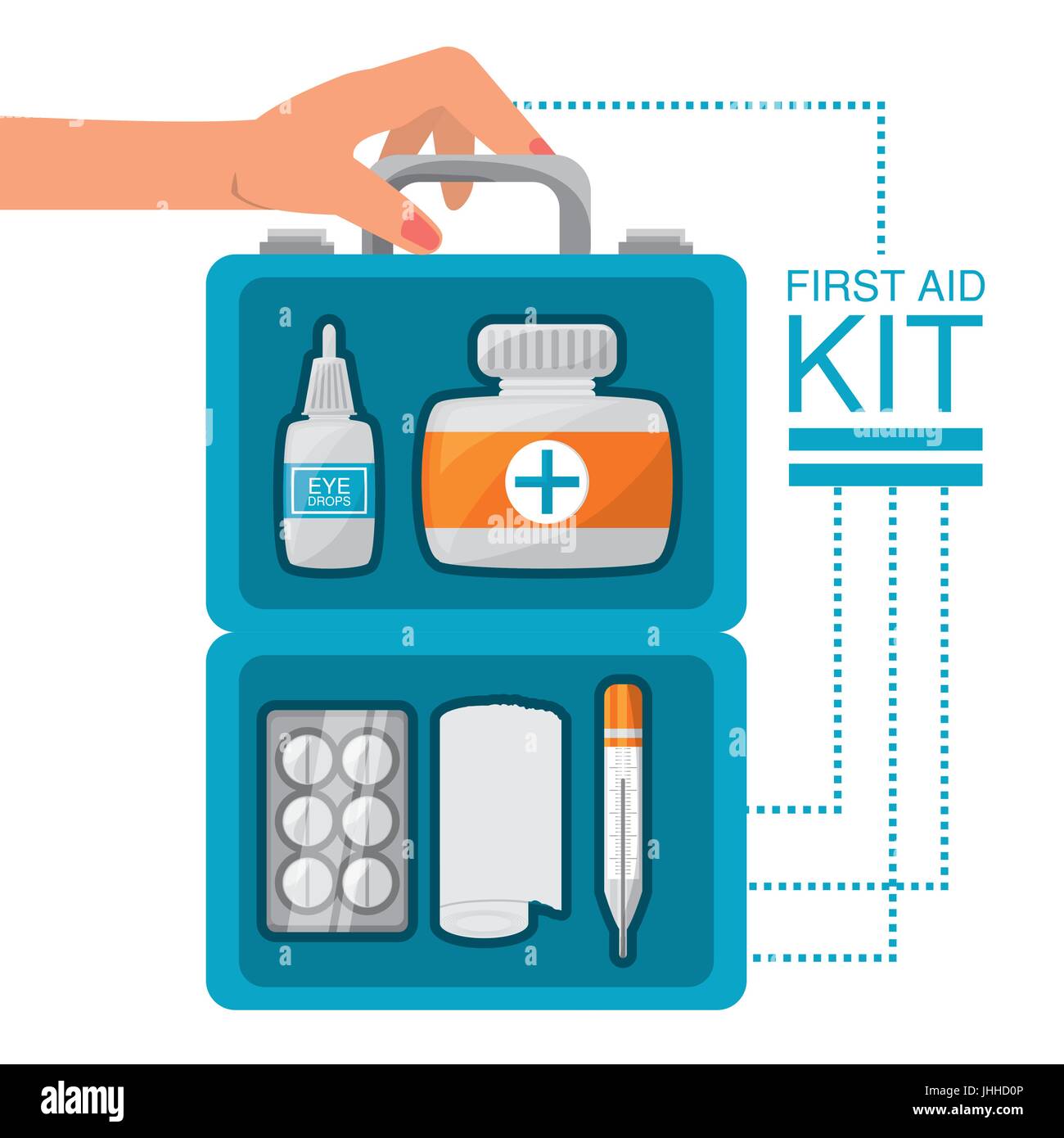Hand suitcase first aid Cut Out Stock Images & Pictures - Alamy