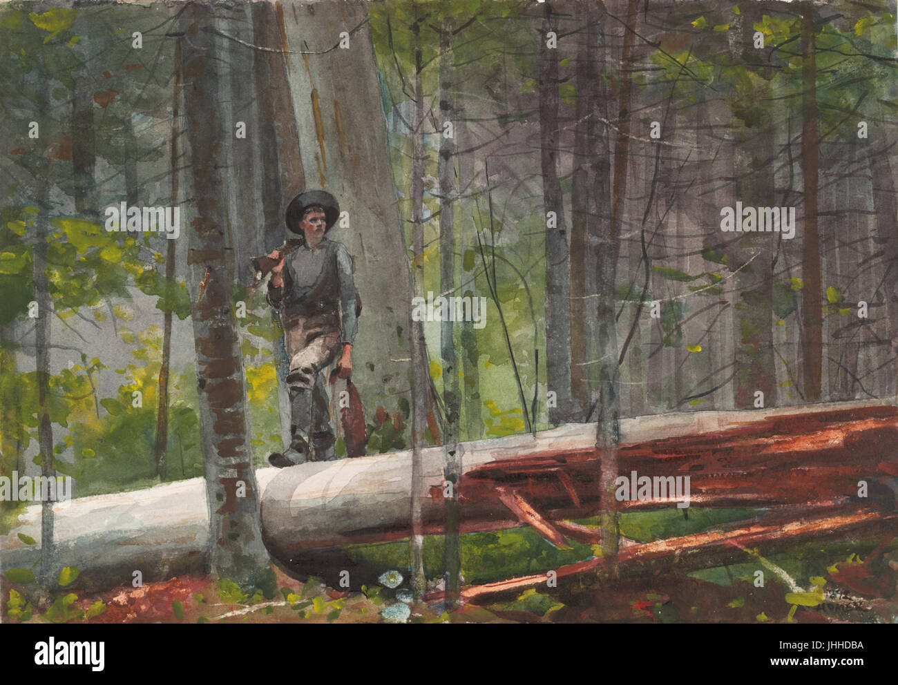 Winslow Homer - Hunter in the Adirondacks (1892 Stock Photo - Alamy