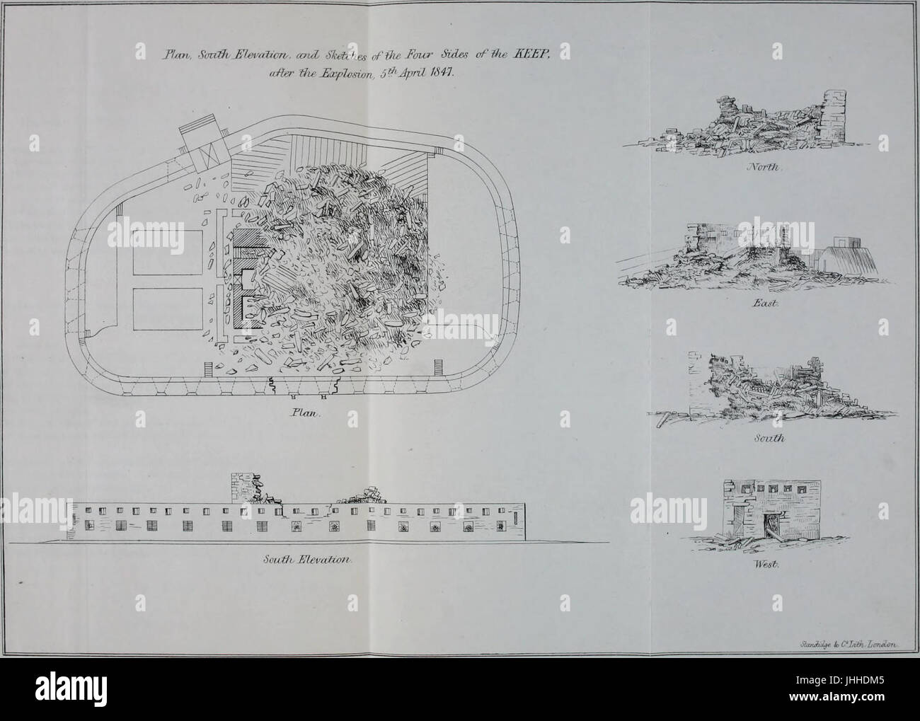 French Folly Fort After Explosion Stock Photo - Alamy