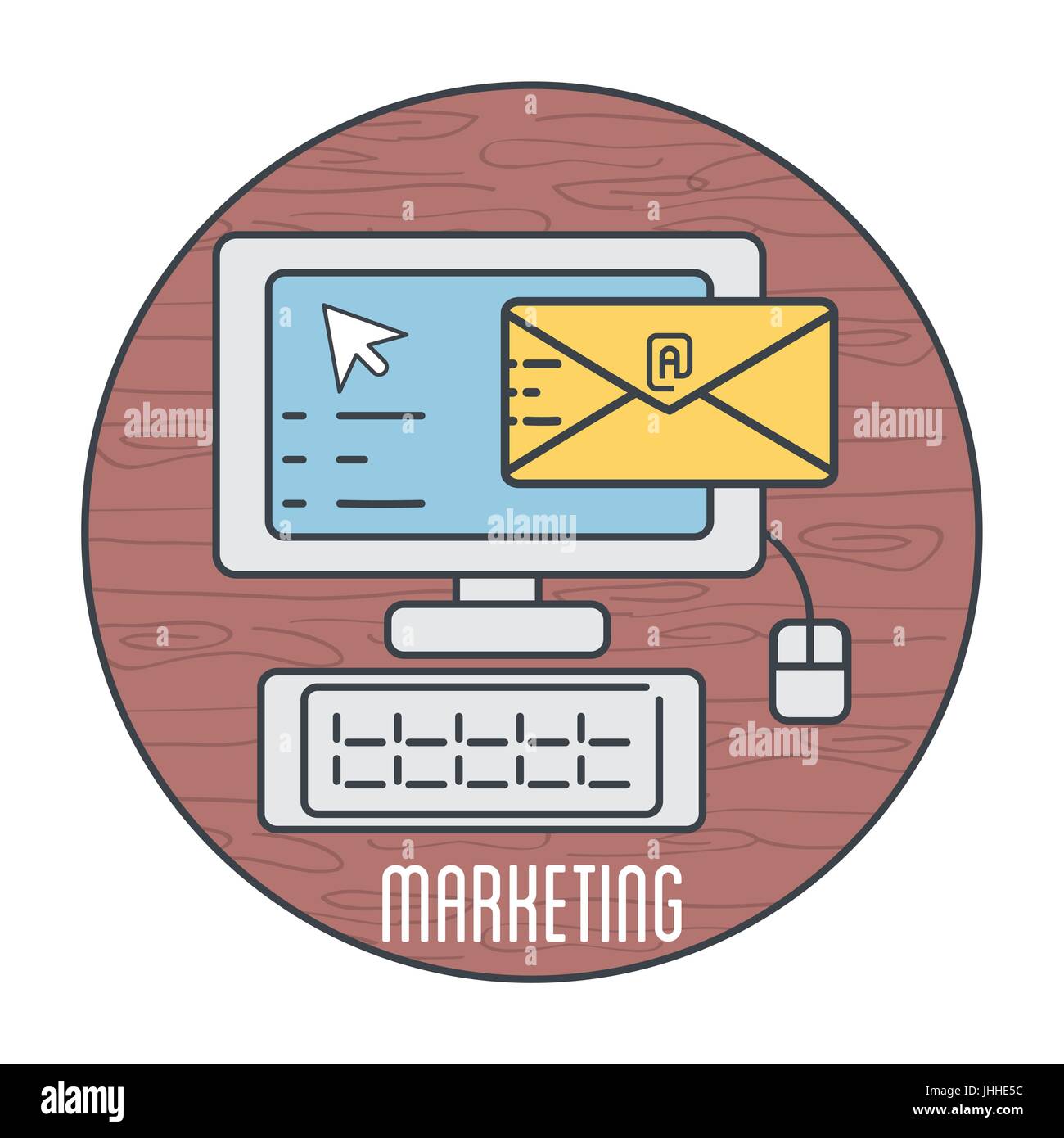 digital computer with business e-mail message Stock Vector Image & Art ...