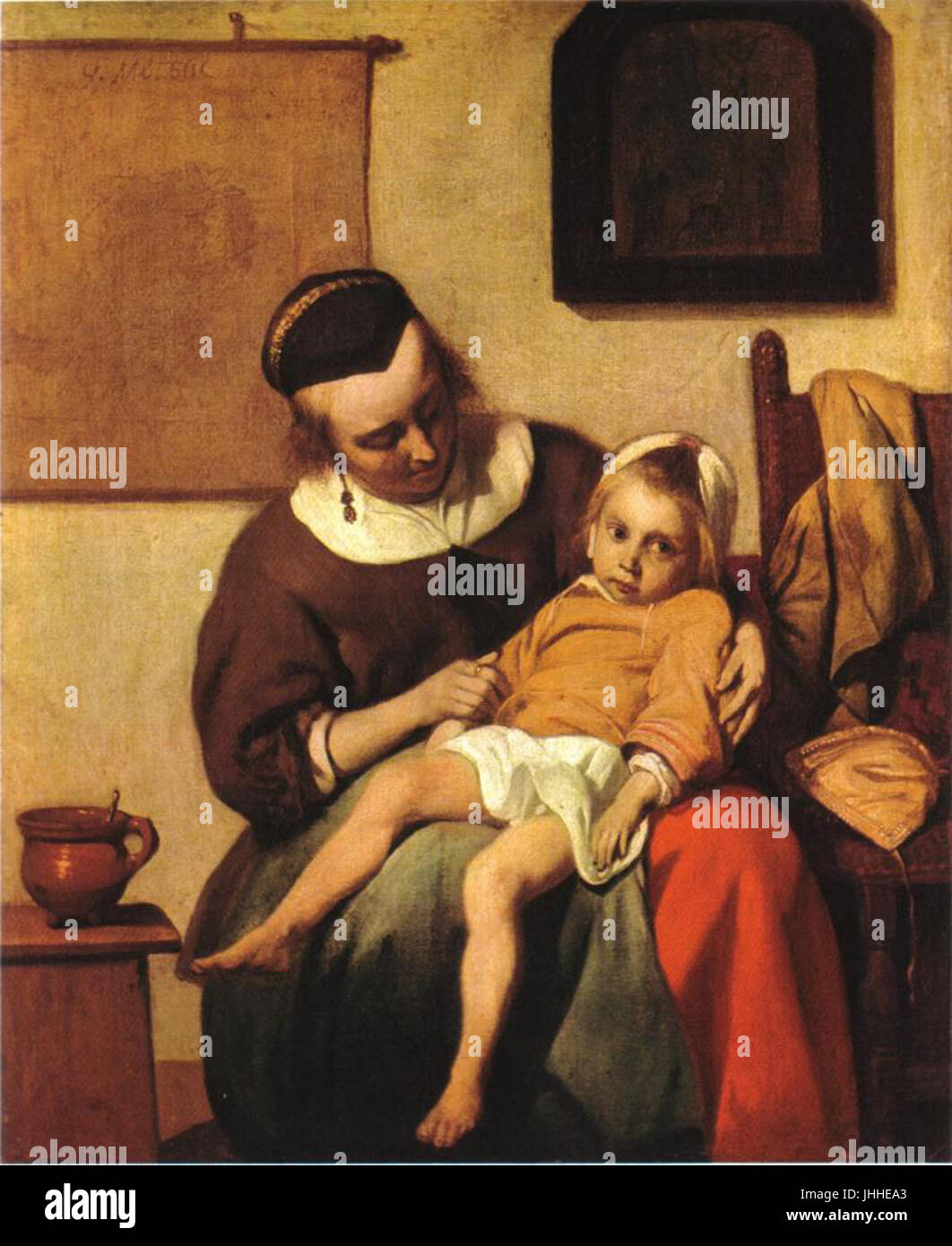 Gabriel Metsu Sick Child Stock Photo - Alamy