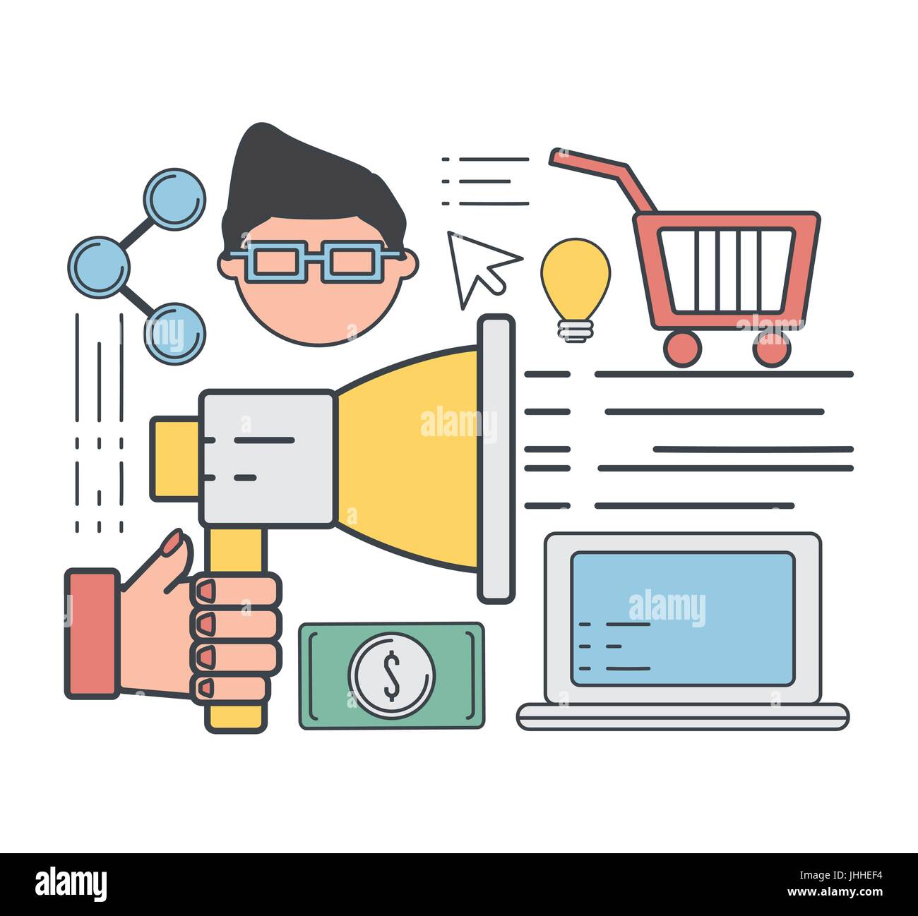 man face with digital information icon Stock Vector Image & Art - Alamy