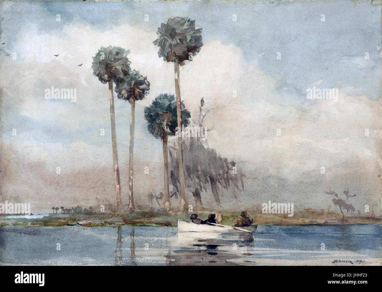 Winslow Homer - The White Rowboat, St. Johns River (1890 Stock Photo ...