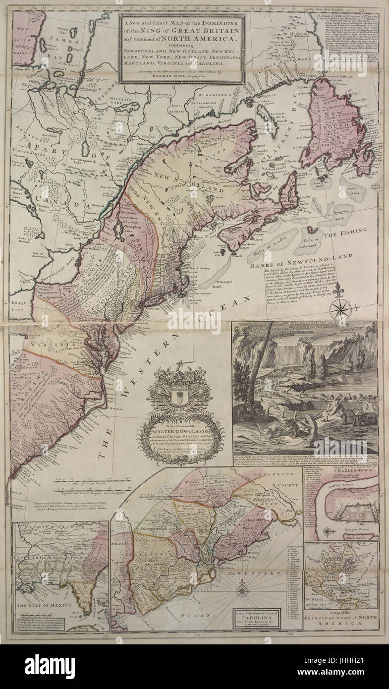 Map of new england colonial hi-res stock photography and images - Alamy